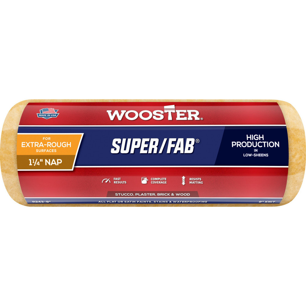 Wooster Brush - Paint Roller Cover: 1-1/4" Nap, 9" Wide | MSC Direct