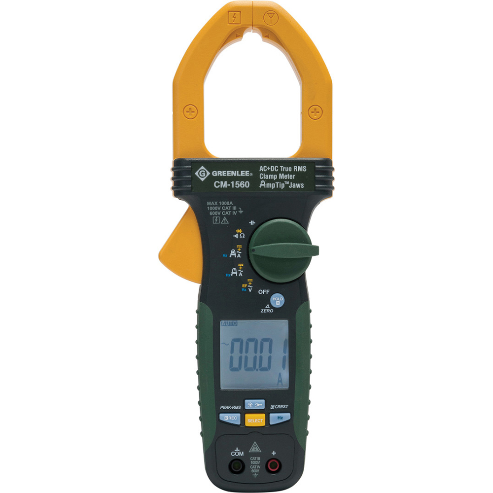 Greenlee - Voltage Clamp Meter: CAT III & CAT IV, Clamp On Jaw | MSC Direct