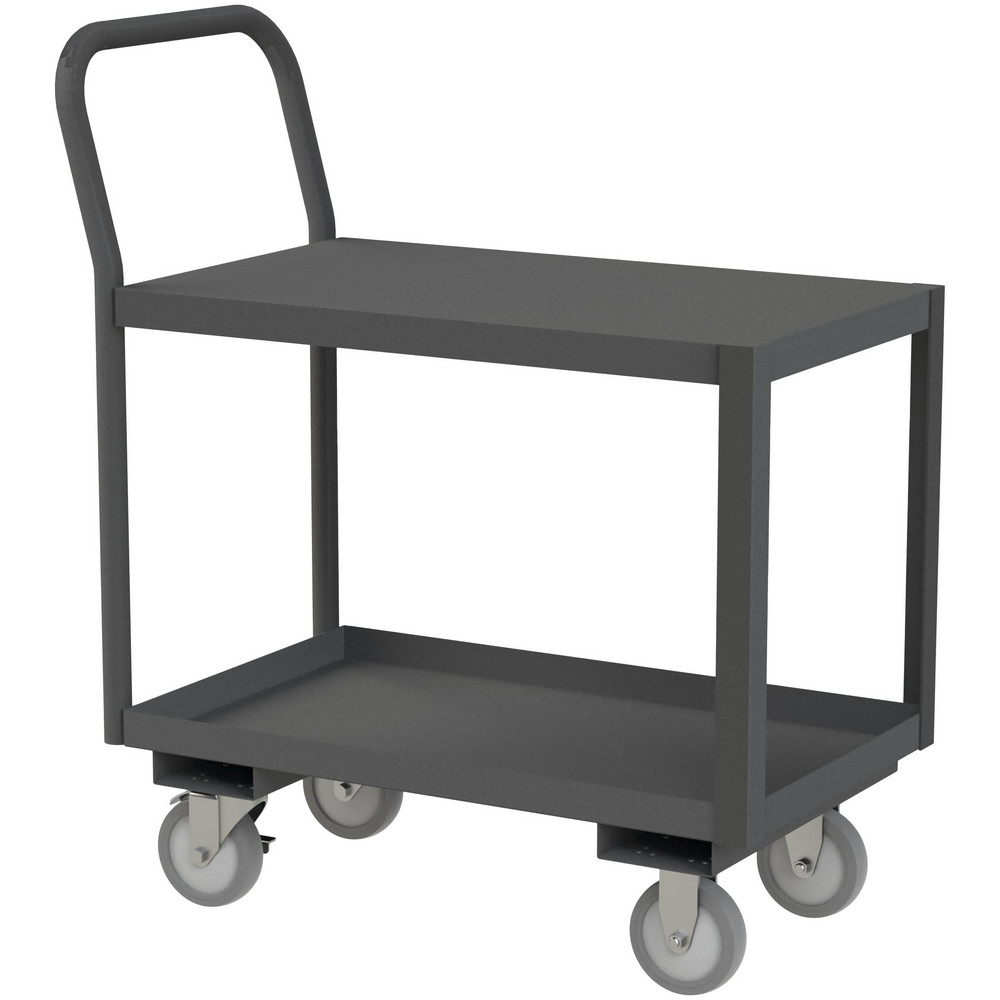 Durham - Low Deck Utility Cart: 30" Long, 18-1/4" Wide, Steel, 1200 lb ...