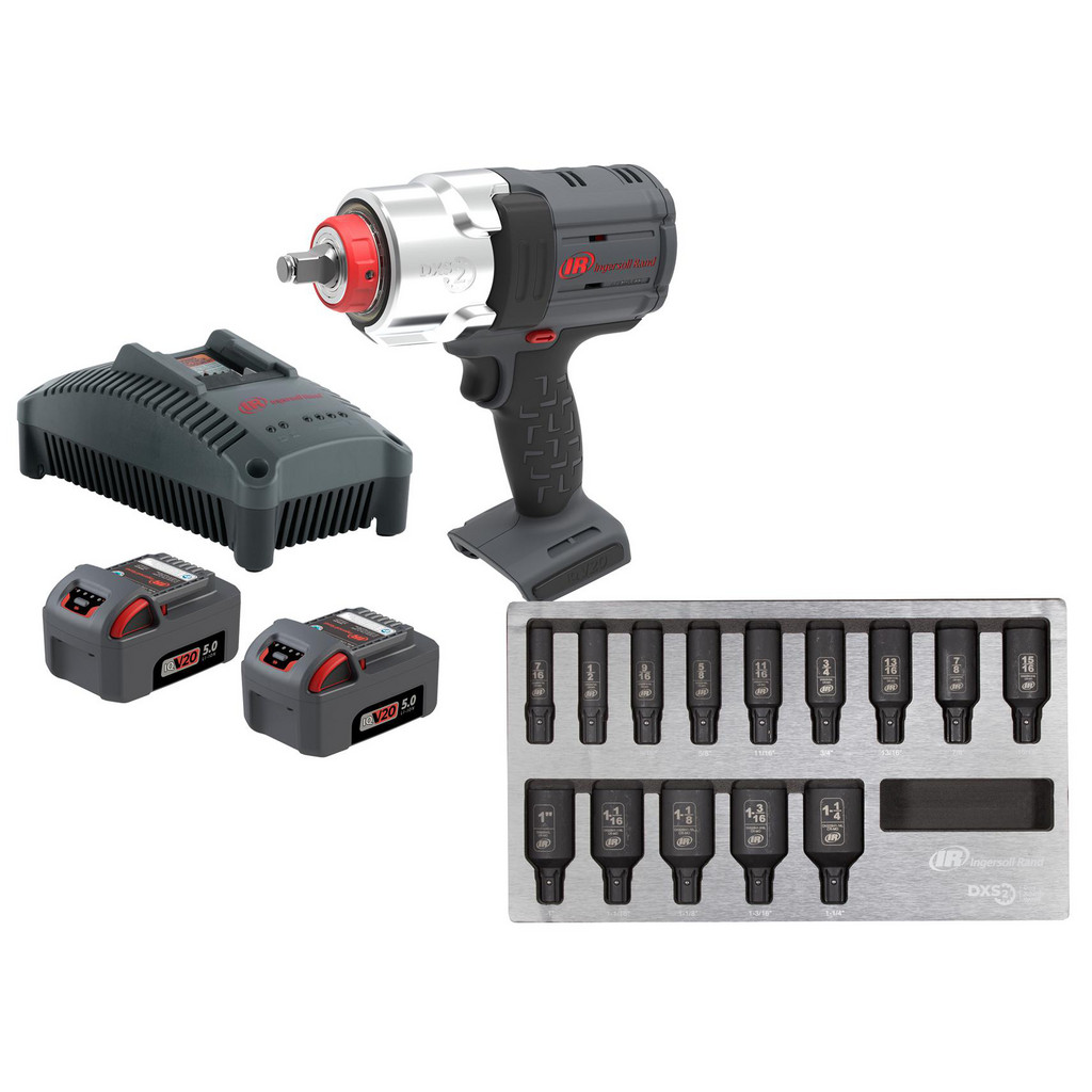 Ingersoll Rand - IQV20™ DXS® Cordless Impact Wrench Kit: 1/2" Square ...