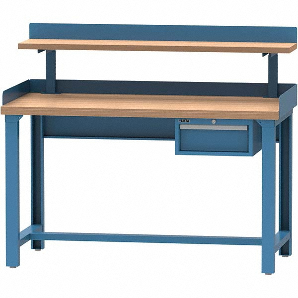 LISTA - Stationary Work Bench: 60" Wide, 30" Deep, 35-1/4" High, 1000 ...
