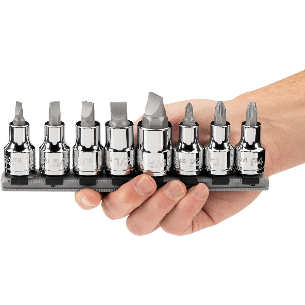 Tekton - Socket Set: Socket Set, 8 Pc, 1/2" Drive, 1/4" Min, 5/8" Max ...
