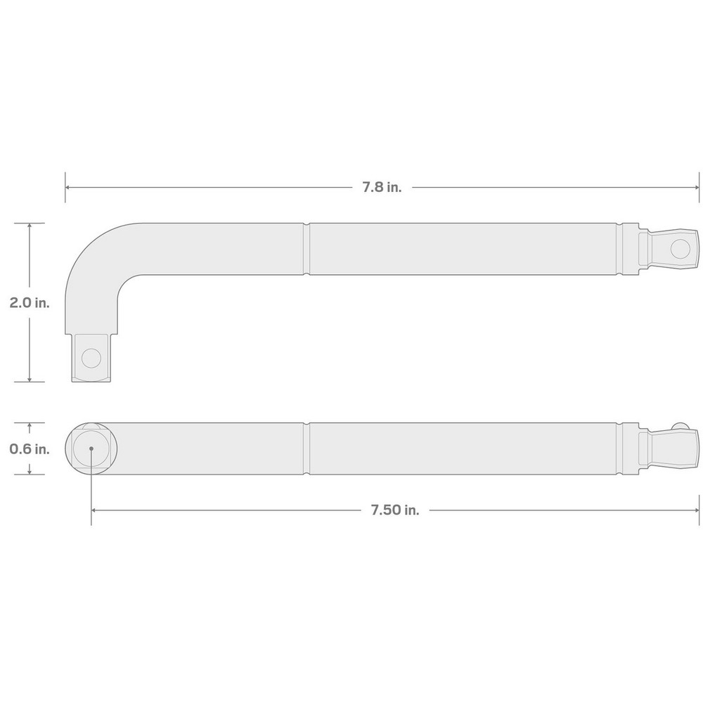 Tekton - Socket Handles: Tool Type: ELL Handle; Drive Size (Inch): 1/2 ...