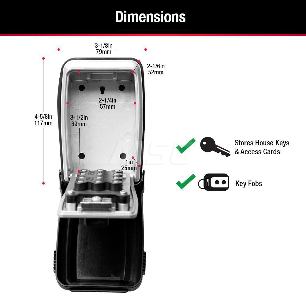 Master Lock - Push Button Combination Wall Mount Key Safe | MSC Direct