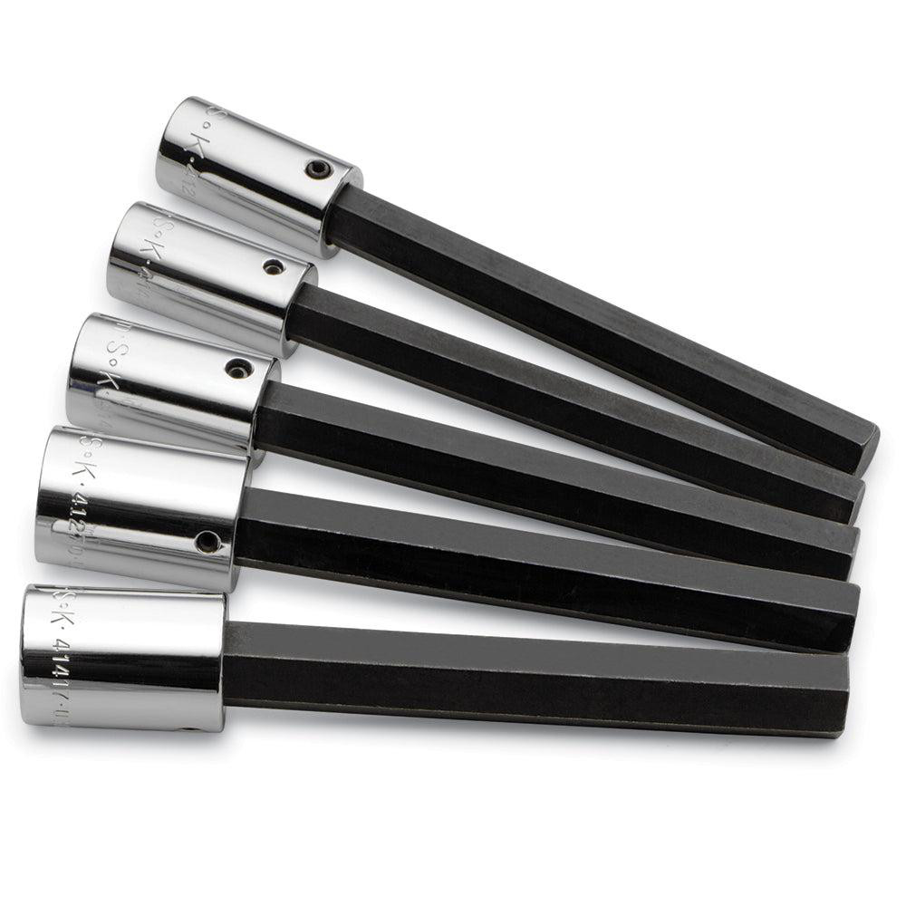 SK - Hex Bit Socket Set: 1/2" Drive, 5 Pc, 5/16 to 5/8" Hex | MSC Direct