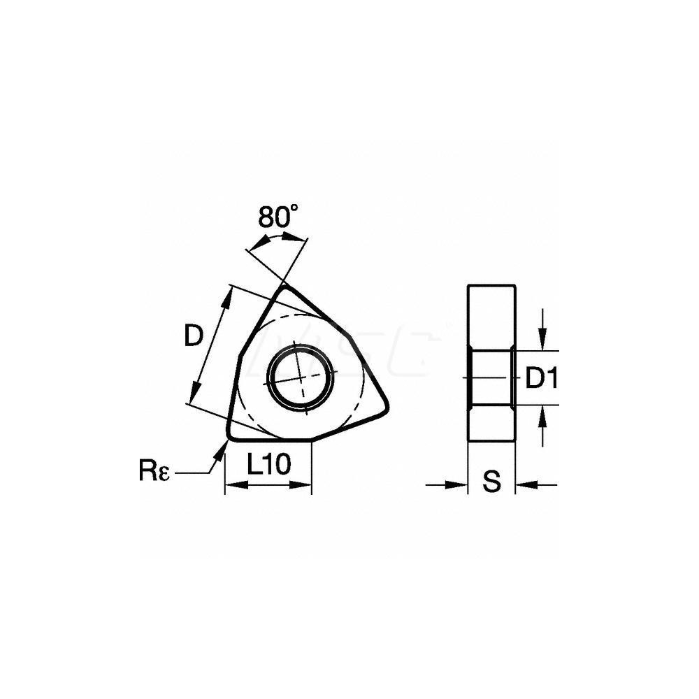 Kennametal - Turning Insert: WNMG432RP KCU25, Carbide | MSC Direct