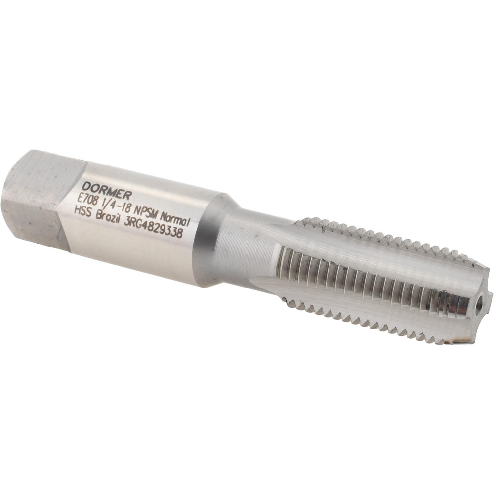 Dormer Pramet - Standard Pipe Tap: 1/4-18, NPSM, 4 Flutes, High Speed ...