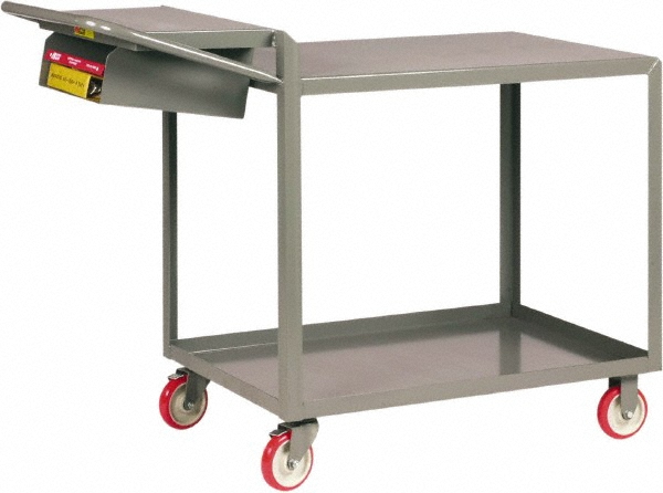 Little Giant® - Shelf Utility Cart: 36" Long, 24" Wide, Steel, 1200 lb ...