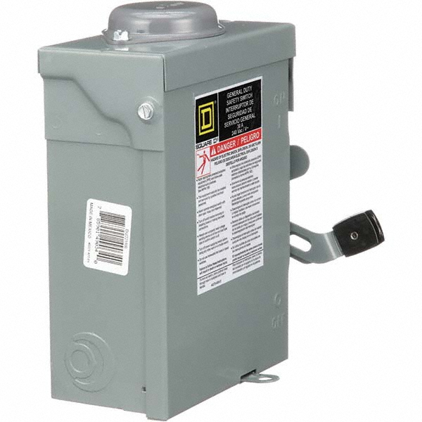 Square D - 30 Amp, 240 V, 2 Pole Nonfused Safety Switch - 69524973 ...