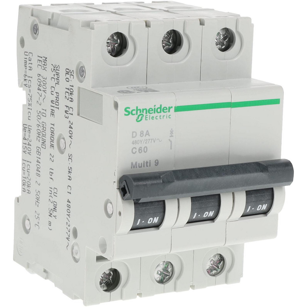 Schneider Electric - 8 Amp, 3 Pole, DIN Rail Mount Standard Circuit ...