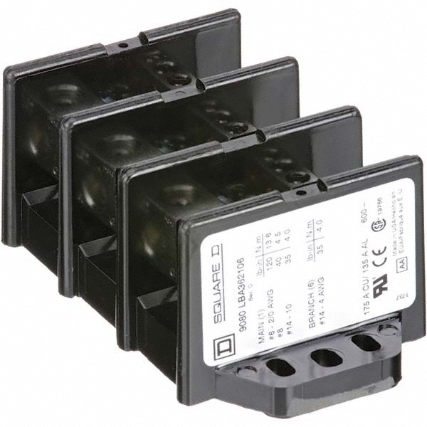 Square D - 3 Poles, 135 (Aluminium), 175 (Copper) Amp, Phenolic Power ...