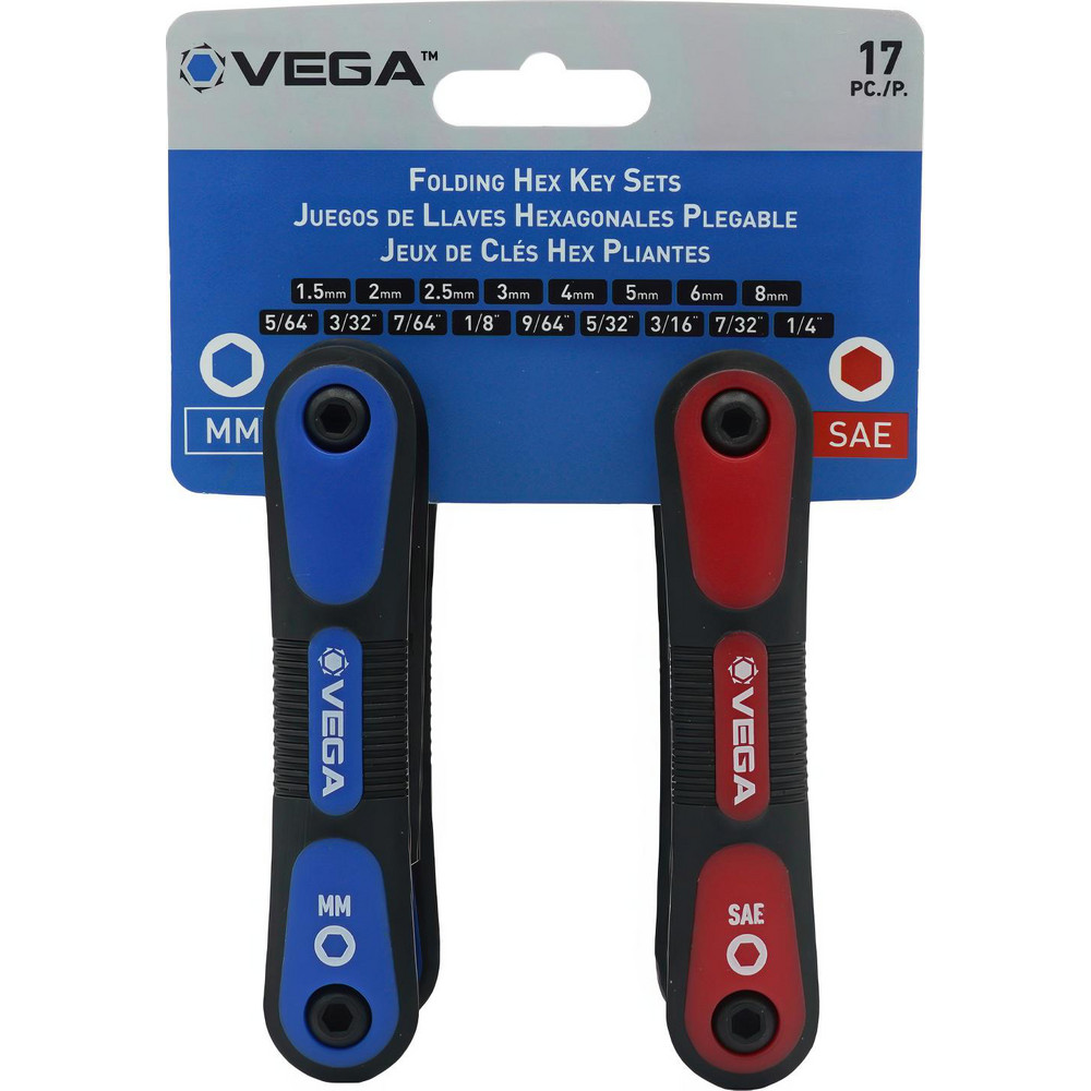 VEGA Industries - Hex Key Sets: Tool Type: L-Key; Handle Type: Folded ...