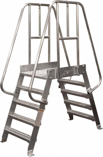 Cotterman - 6-Step Aluminum Crossover Bridge: 500 lb Capacity, 24-7/8 ...