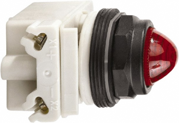 Schneider Electric - 120 VAC/VDC Red Lens Incandescent Pilot Light ...
