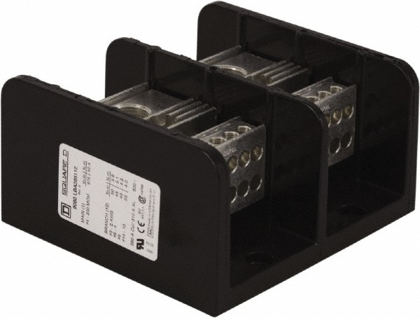 Square D - 2 Poles, 310 (Aluminium), 380 (Copper) Amp, Phenolic Power ...