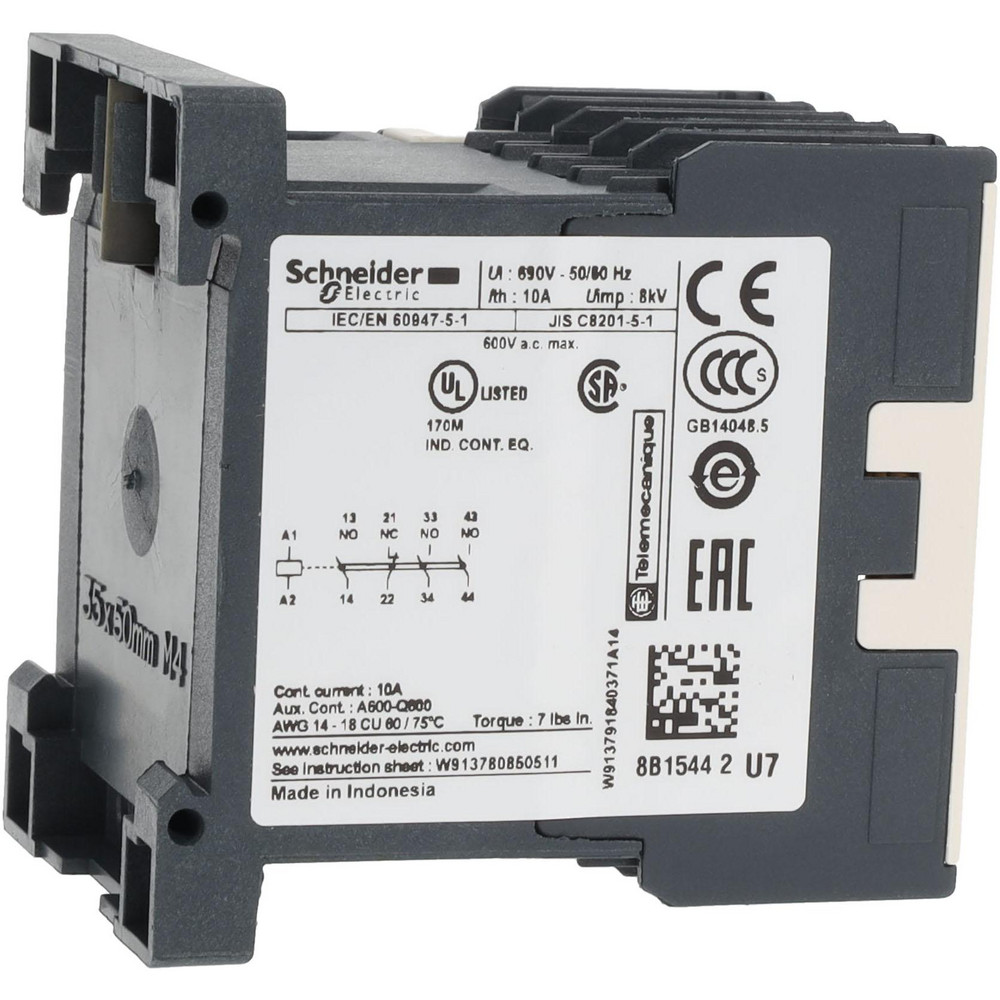 Schneider Electric - 3NO/NC, 230-240 VAC at 50/60 Hz Control Relay ...