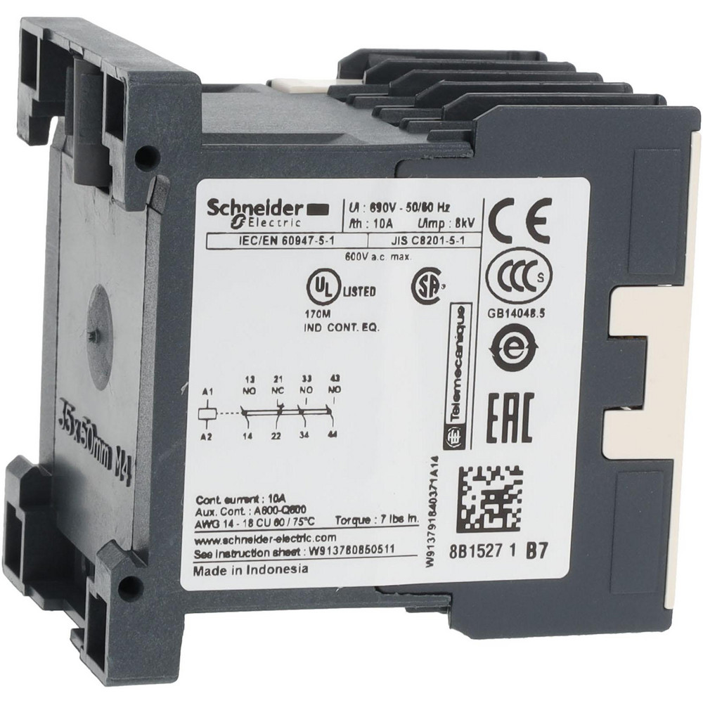 Schneider Electric - 3NO/NC, 24 VAC at 50/60 Hz Control Relay | MSC Direct