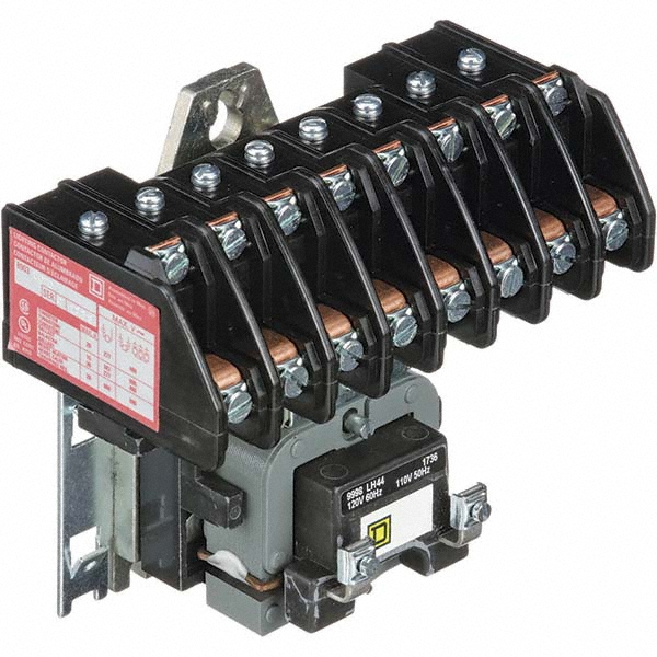 Square D - No Enclosure, 8 Pole, Electrically Held Lighting Contactor ...