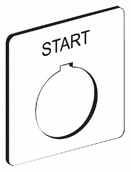 Schneider Electric - Square, Plastic Legend Plate - Start | MSC Direct