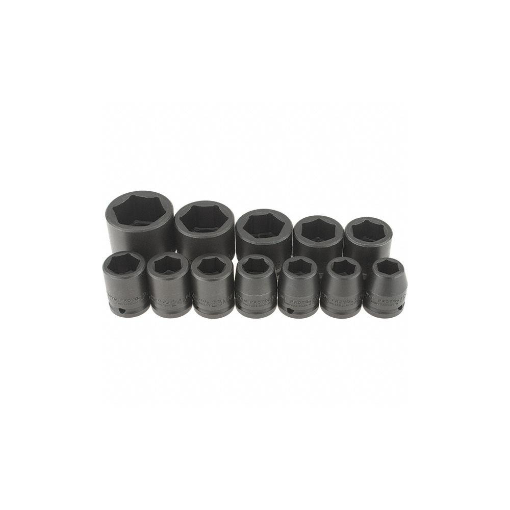 Proto - Socket Set: Impact Standard, 12 Pc, 3/4" Drive, 19.00 to 46.00 ...
