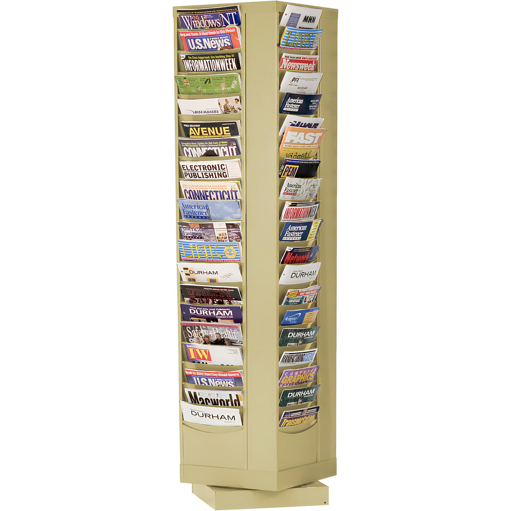 Durham - Compartment Storage Boxes & Bins: Type: Rotary Literature Rack ...