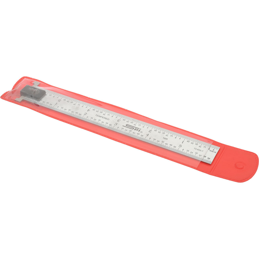 SPI - Steel Rule: 6" OAL, 16R Graduation, 3/4" OAW | MSC Direct