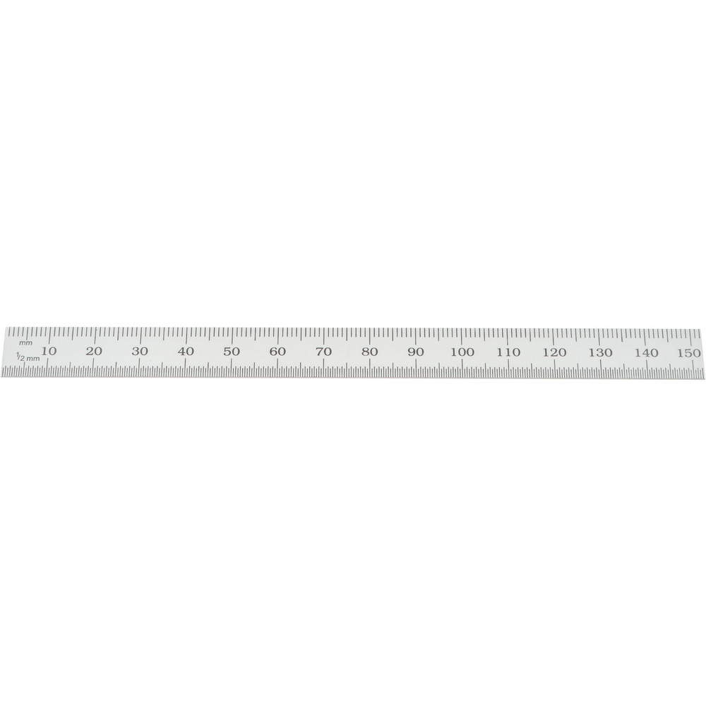 SPI - Steel Rule: 6" OAL, English & Metric Graduation, Flexible, 1/2 ...