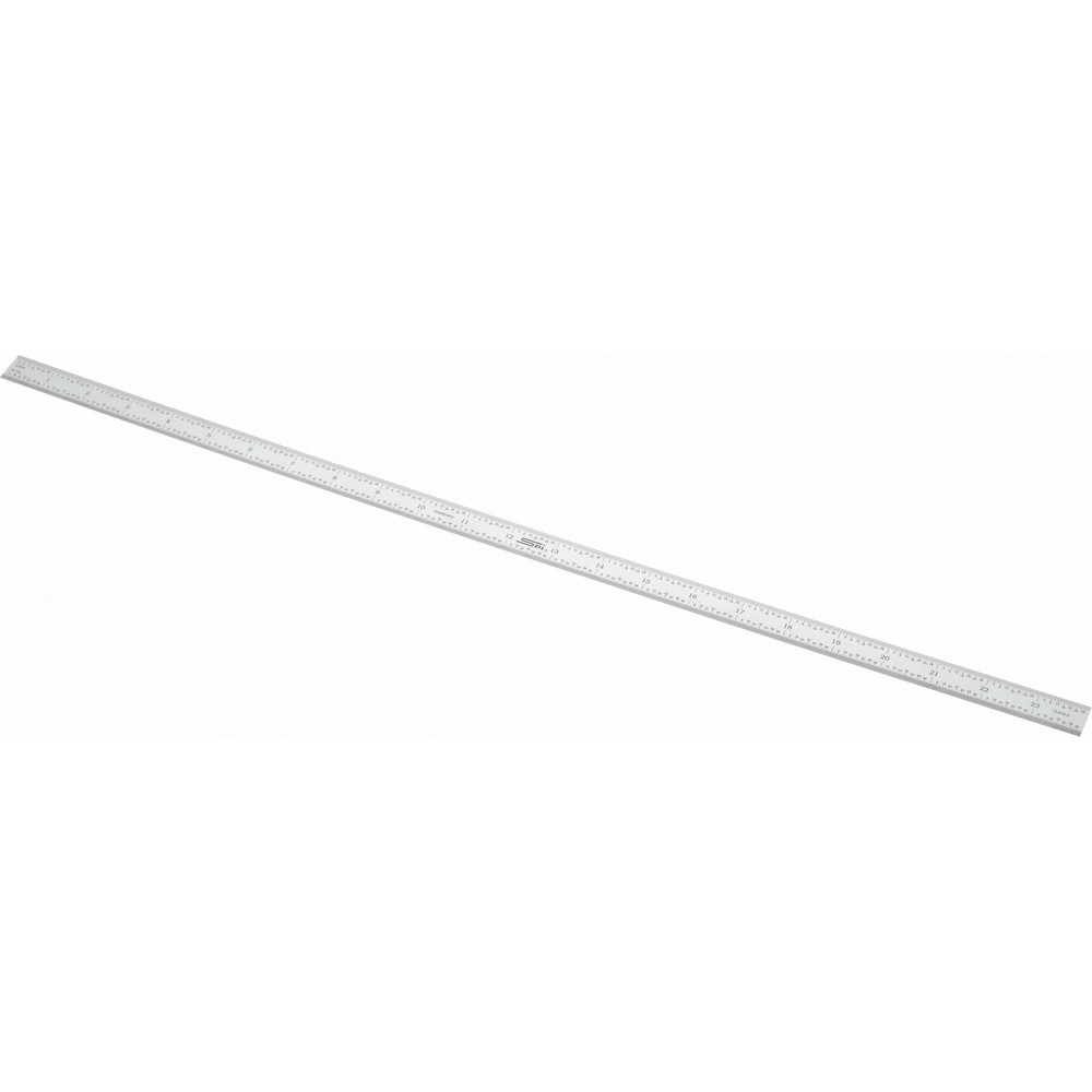 SPI - Steel Rule: 24" OAL, English & Metric Graduation, Flexible, 3/4 ...