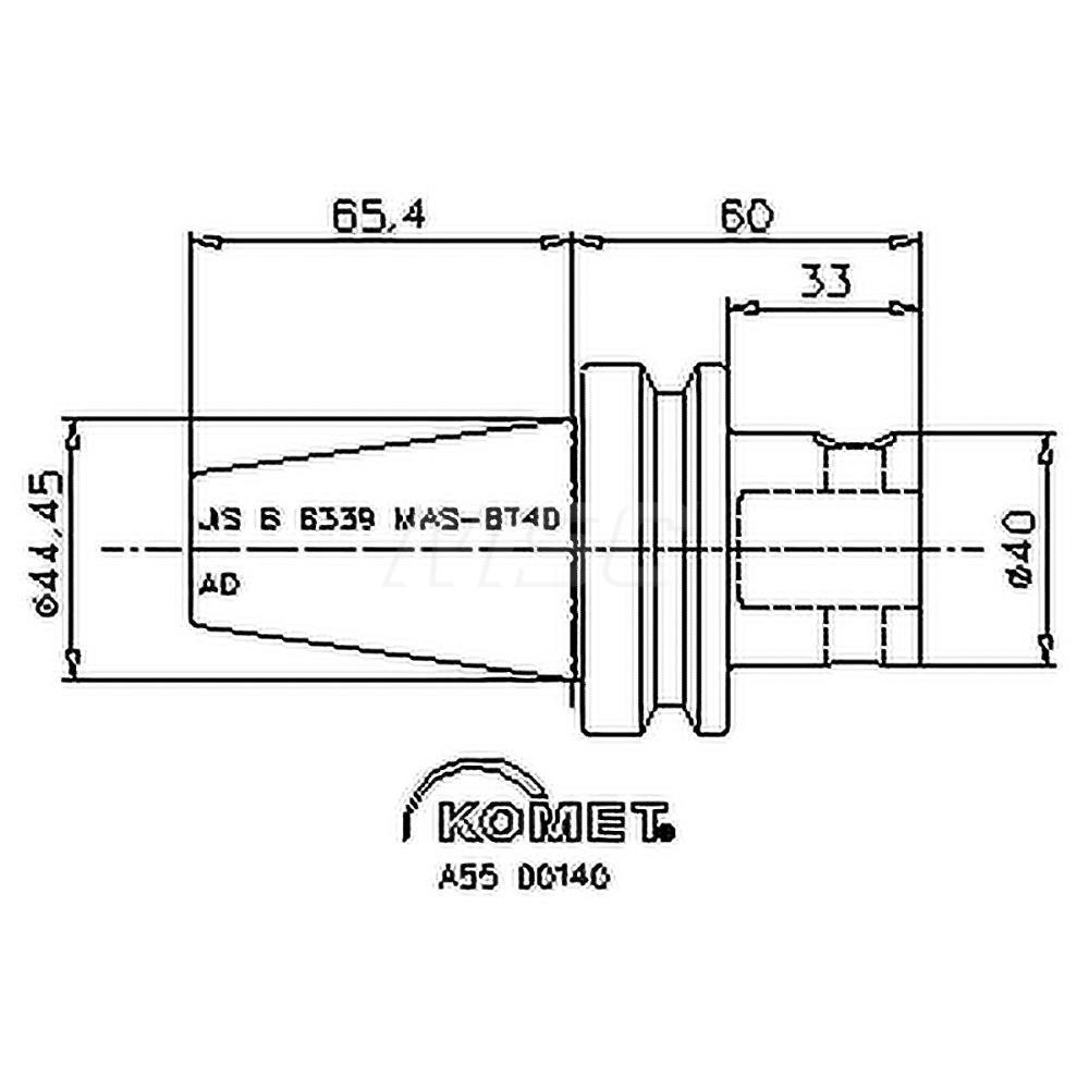 Komet - Modular Tool Holding System Adapter: BT40 Taper | MSC Direct