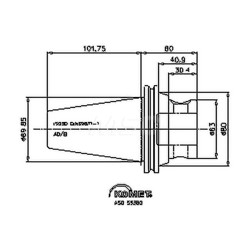 Komet - Modular Tool Holding System Adapter: DIN69871-50 Taper | MSC Direct