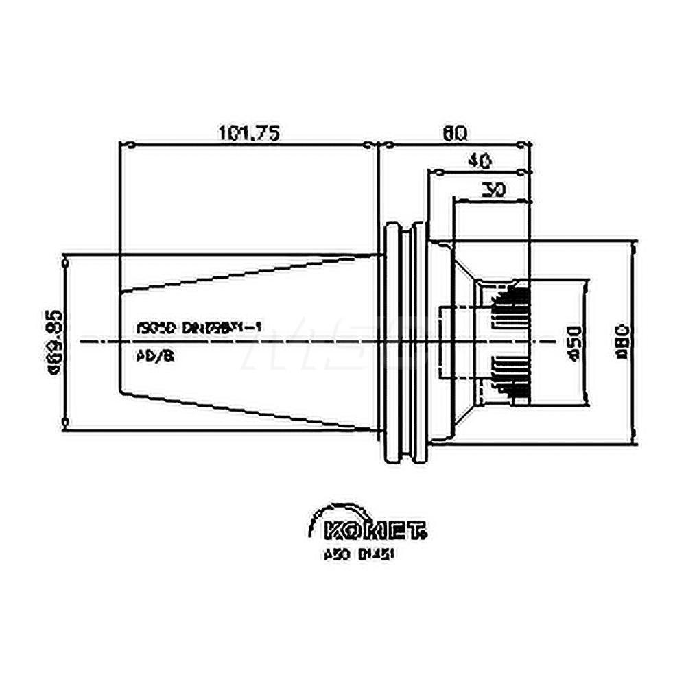 Komet - Modular Tool Holding System Adapter: DIN69871-50 Taper | MSC Direct