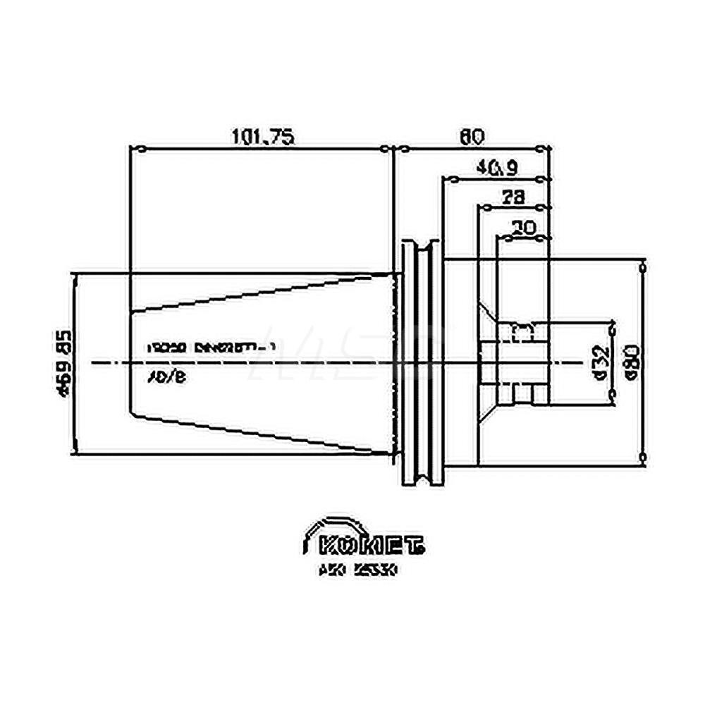 Komet - Modular Tool Holding System Adapter: DIN69871-50 Taper | MSC Direct