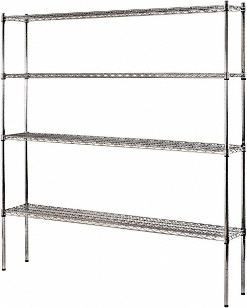 Sandusky Lee - 800 Lb Capacity 4 Shelf Wire Shelving - Starter Unit ...