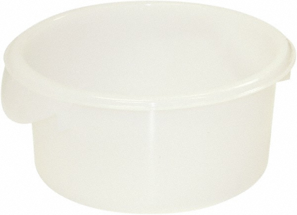 Rubbermaid - Round, White Polyethylene Food Storage Container ...
