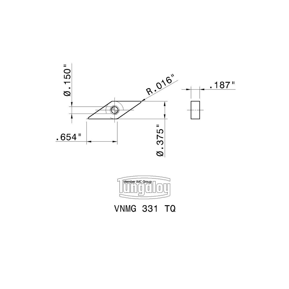 Tungaloy - Turning Insert: VNMG 331 TQ GT9530, Cermet | MSC Direct