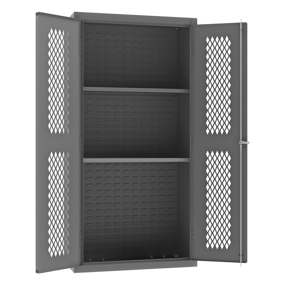 Durham - Steel Shelf & Ventilated Storage Cabinet: 36-1/8" Wide, 72 ...