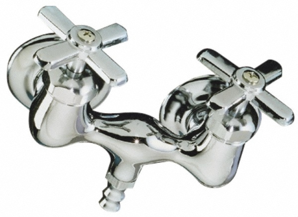 B&K Mueller - Exposed, Two Handle, Chrome Coated, Brass, Bath Faucet ...