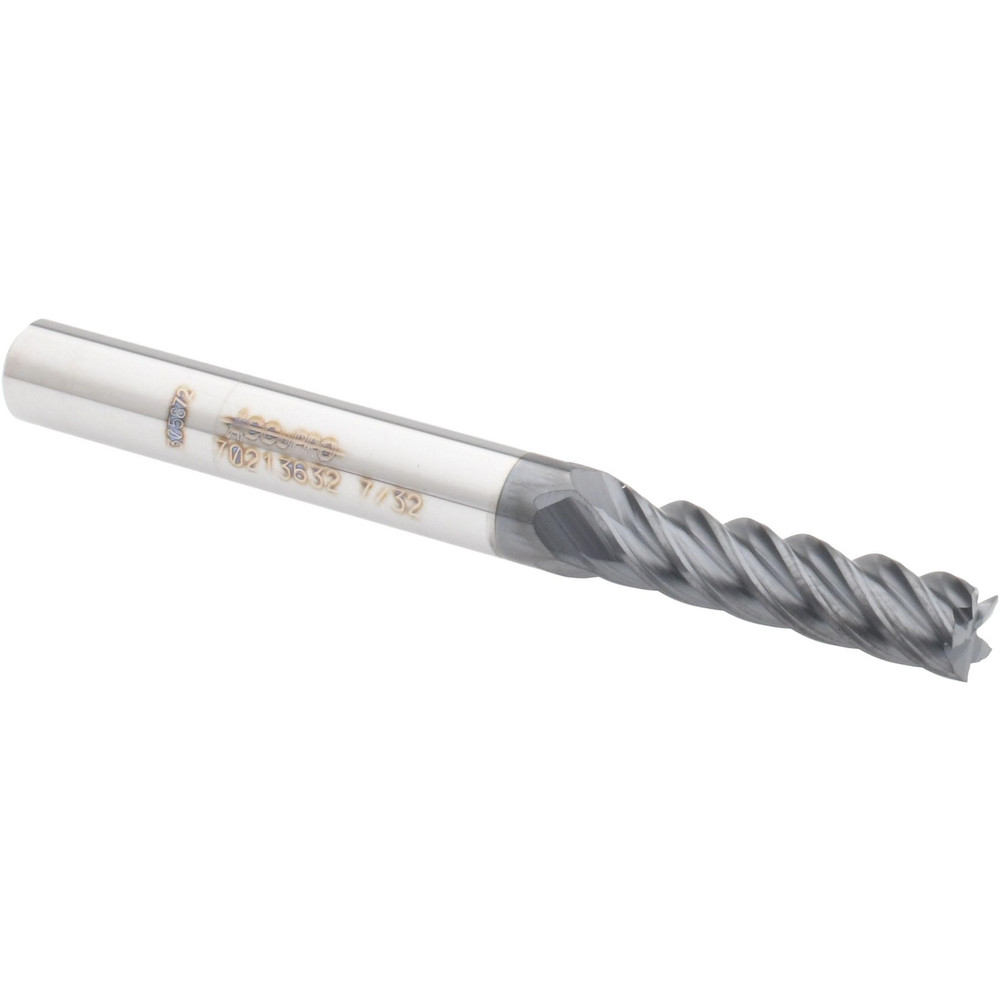 Accupro - Square End Mill: 7/32" Dia, 5/8" LOC, 5 Flute, Solid Carbide ...