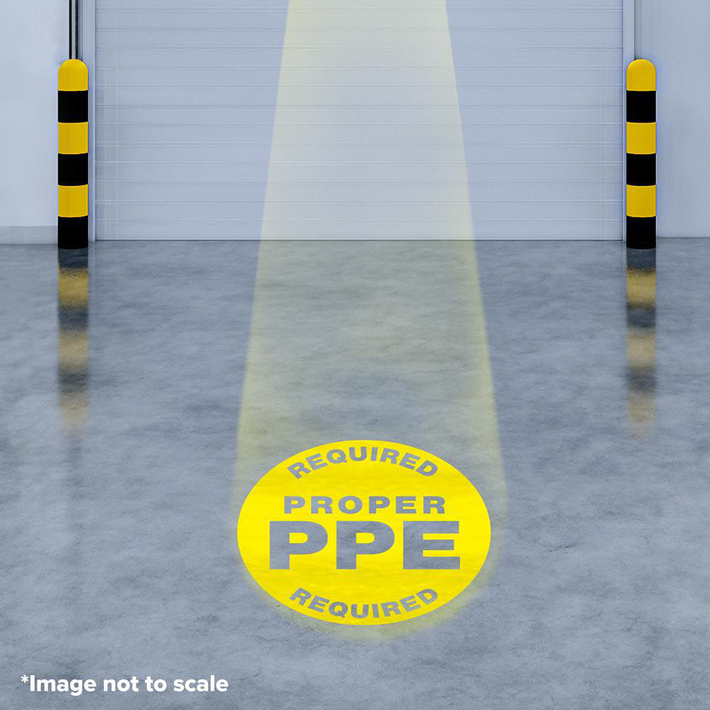 Visual Workplace - LED Sign Projectors: Sign Type: PPE; Legend: PROPER ...