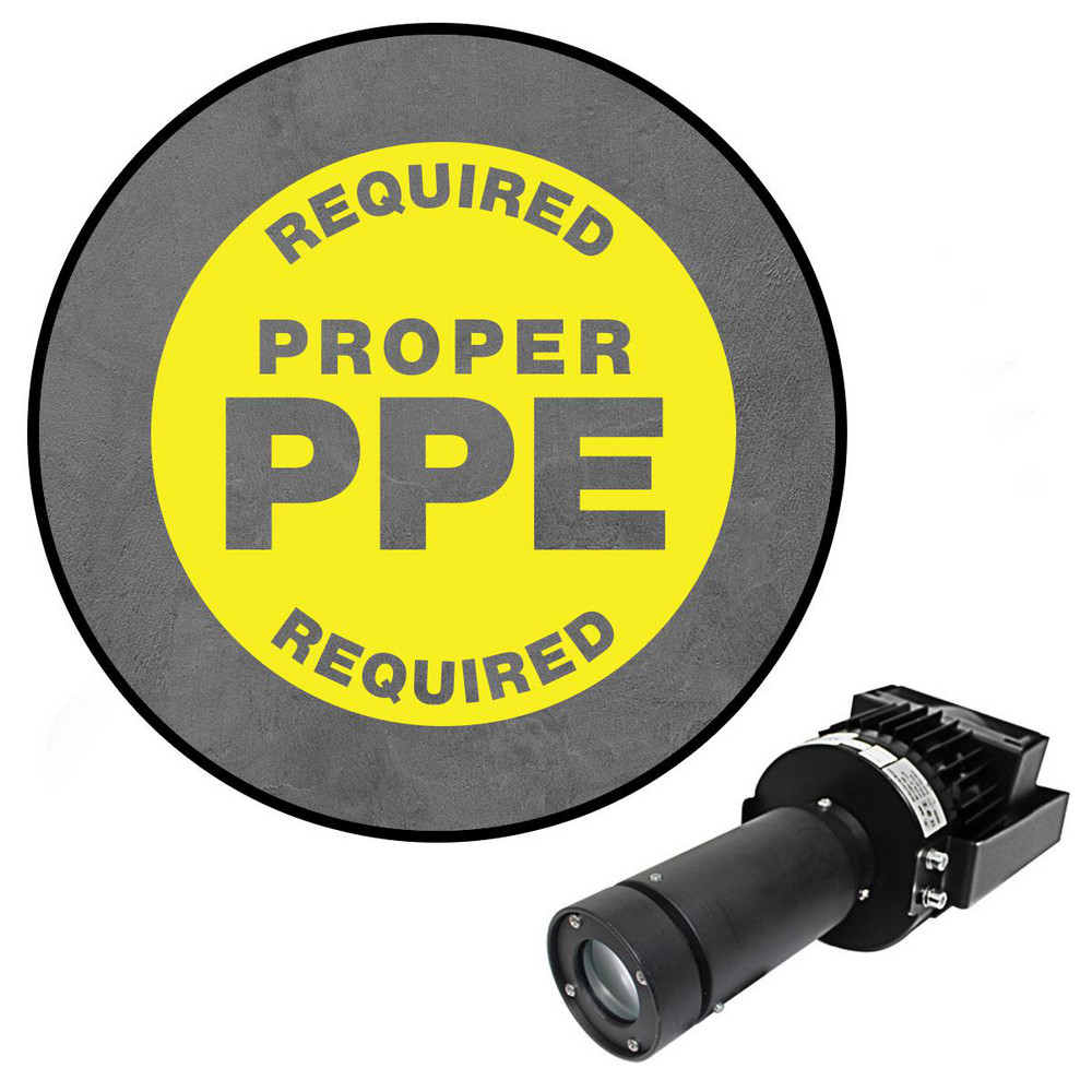 Visual Workplace - LED Sign Projectors: Sign Type: PPE; Legend: PROPER ...