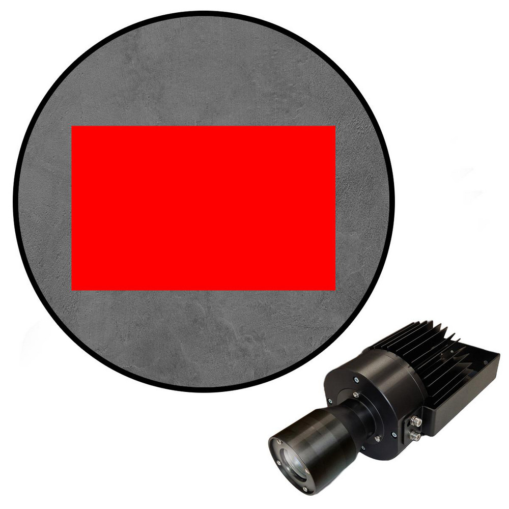Visual Workplace - LED Line & Shape Projectors: Red, Solid Rectangle ...