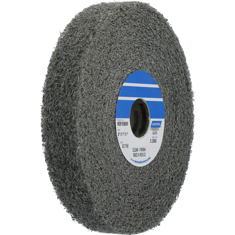 Norton - Deburring Wheel: 6" Dia, 1" Face Width, 1" Hole, Density 4 ...