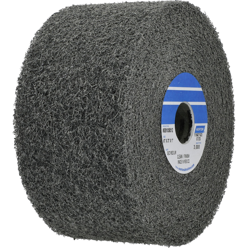 Norton - Deburring Wheel: 6" Dia, 3" Face Width, 1" Hole, Density 4 ...