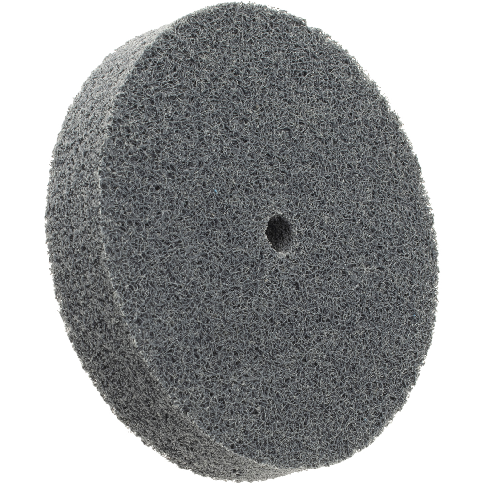 Norton - Deburring Wheel: 3" Dia, 1/2" Face Width, 1/4" Hole, Density 4 ...