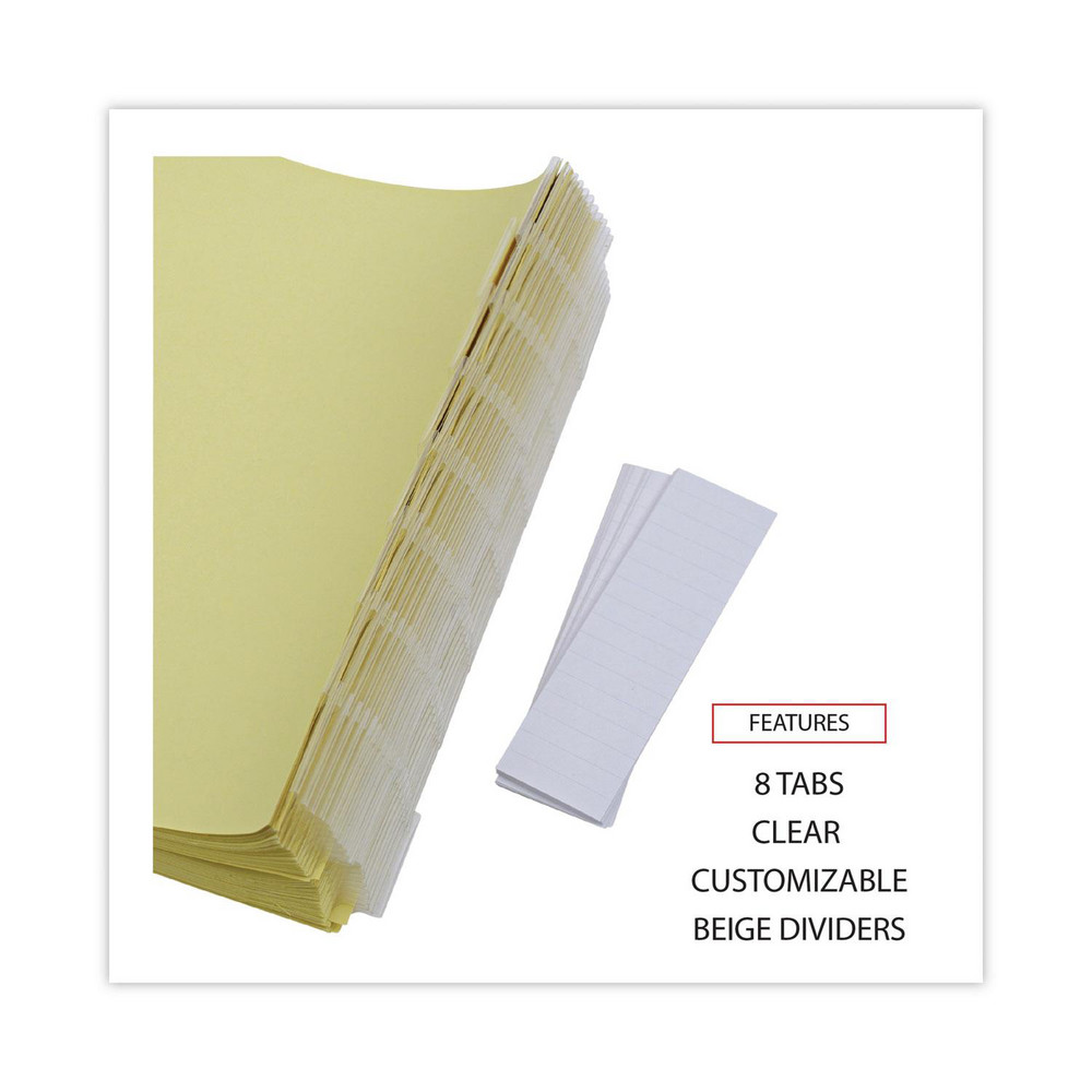 UNIVERSAL - Pack of (24), 8-1/2 x 11" 8 Tabs, Double Side Gold Mylar ...