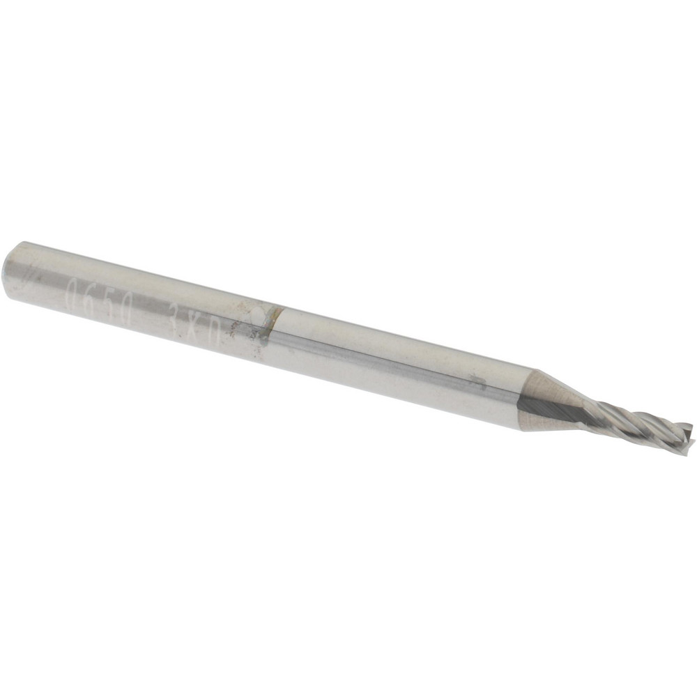 SGS - Square End Mill: 0.0650" Dia, 0.1950" LOC, 4 Flute, Solid Carbide ...