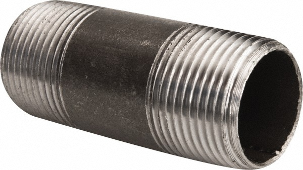 B&K Mueller - Black Pipe Nipple: 1" Dia x 3" Long, Schedule 40 | MSC Direct