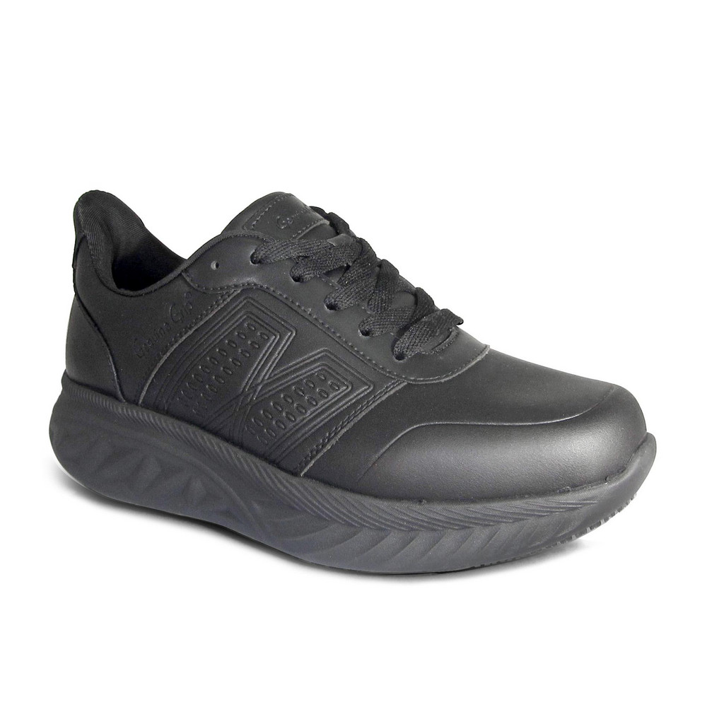 Genuine Grip - Work Shoe: Microfiber & Synthetic Leather, Soft Toe ...