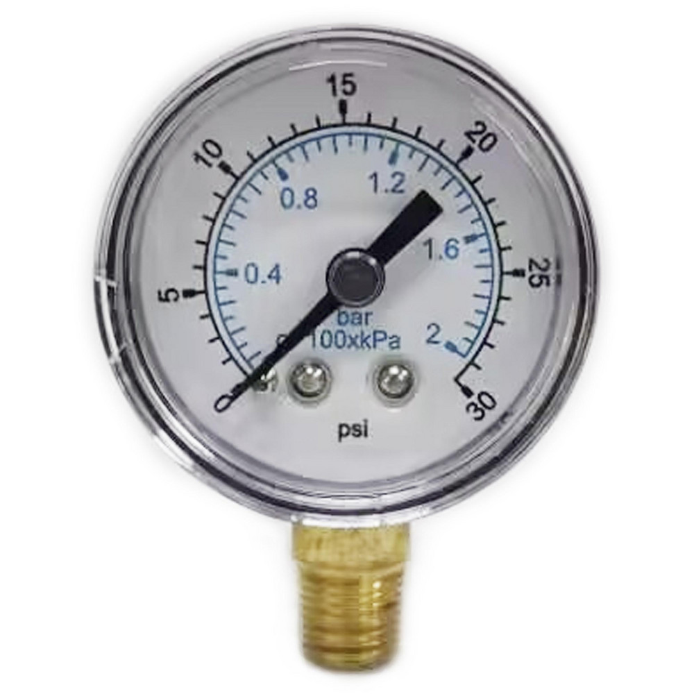 Value Collection - Pressure Gauge: 2" Dial, 100 psi, 1/4" Thread, NPT ...