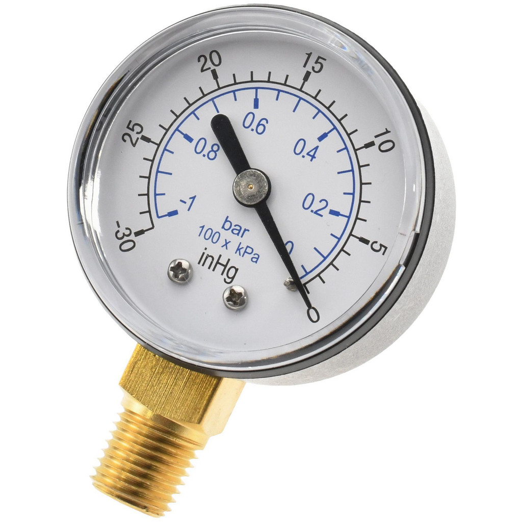 Value Collection - Pressure Gauge: 2" Dial, 1/4" Thread, NPT, Lower ...